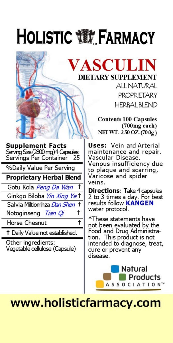 Vasculin | Supports Circulation & Repair of Vascular & Arterial Damage ...